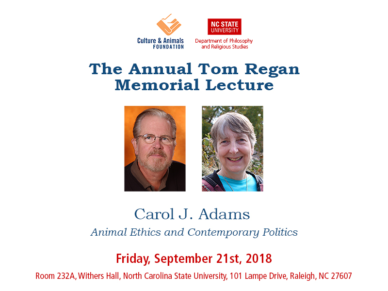 2018 Tom Regan Lecture – Culture and Animals Foundation